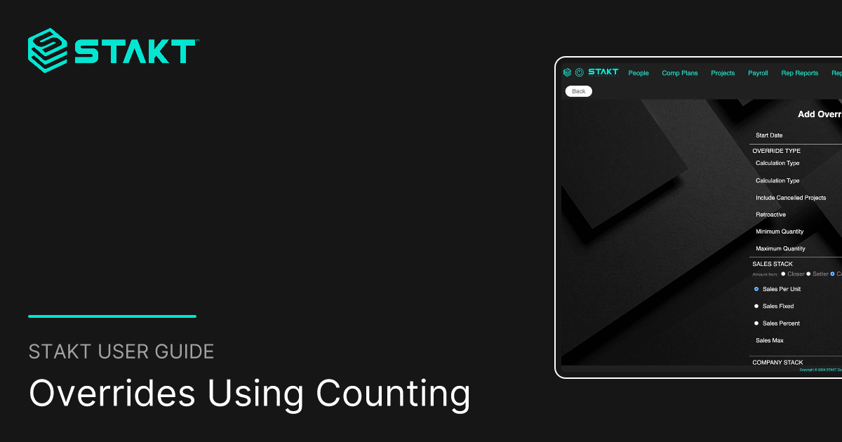 Overrides Using Counting | STAKT User Guide
