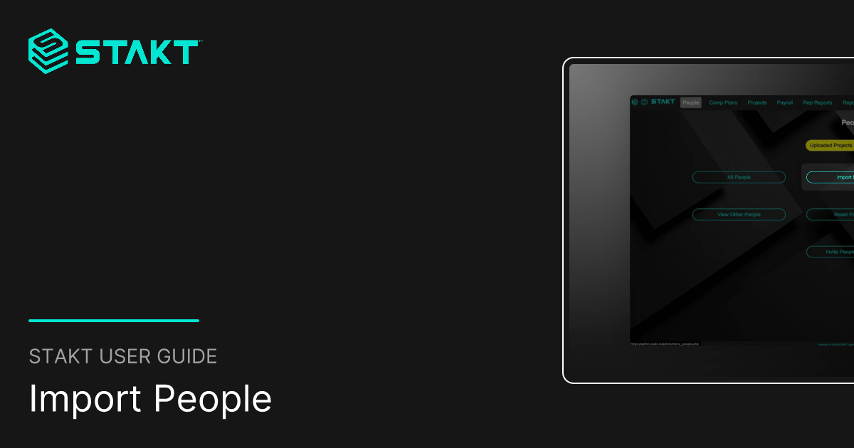 Import People | STAKT User Guide